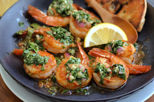 Basil Chimichurri Shrimp - easy 20 minute recipe - A Gouda Life