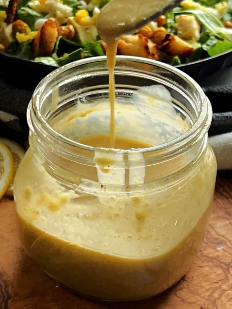 Lemon Tahini Salad Dressing - easy 5 minute recipe! - A Gouda Life