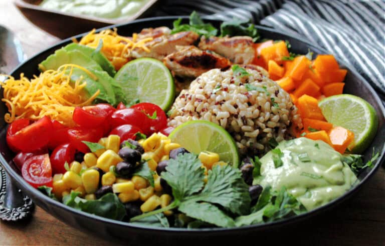 Baja Bowl with chicken - 30 minute meal - A Gouda Life