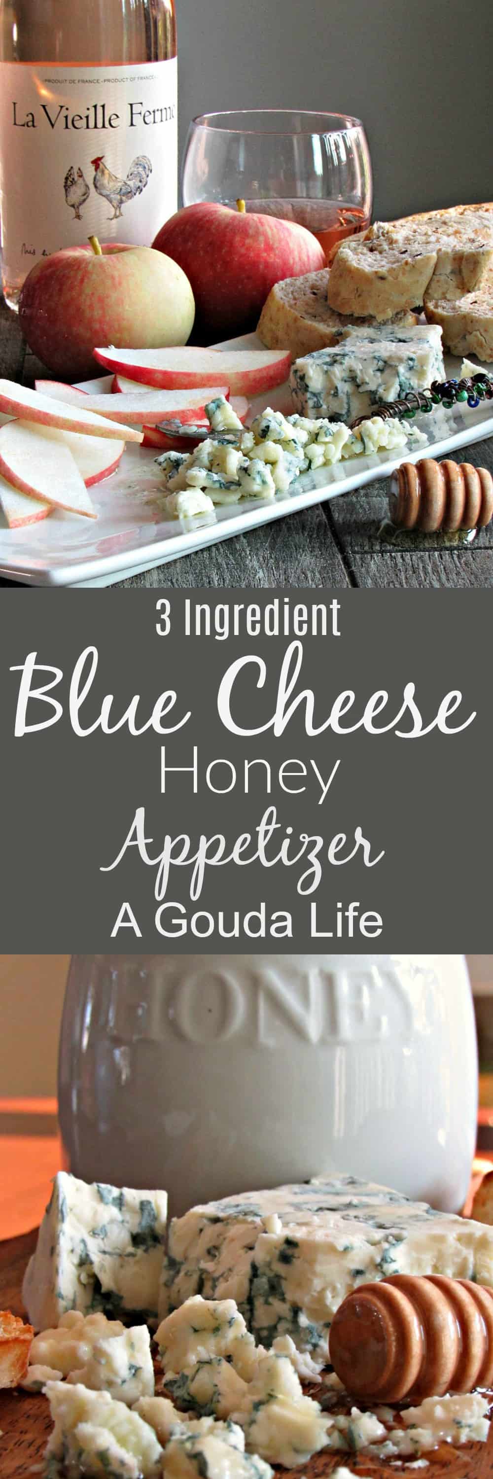 Blue cheese Honey Appetizer recipe ~ just 3 ingredients ~ A Gouda Life