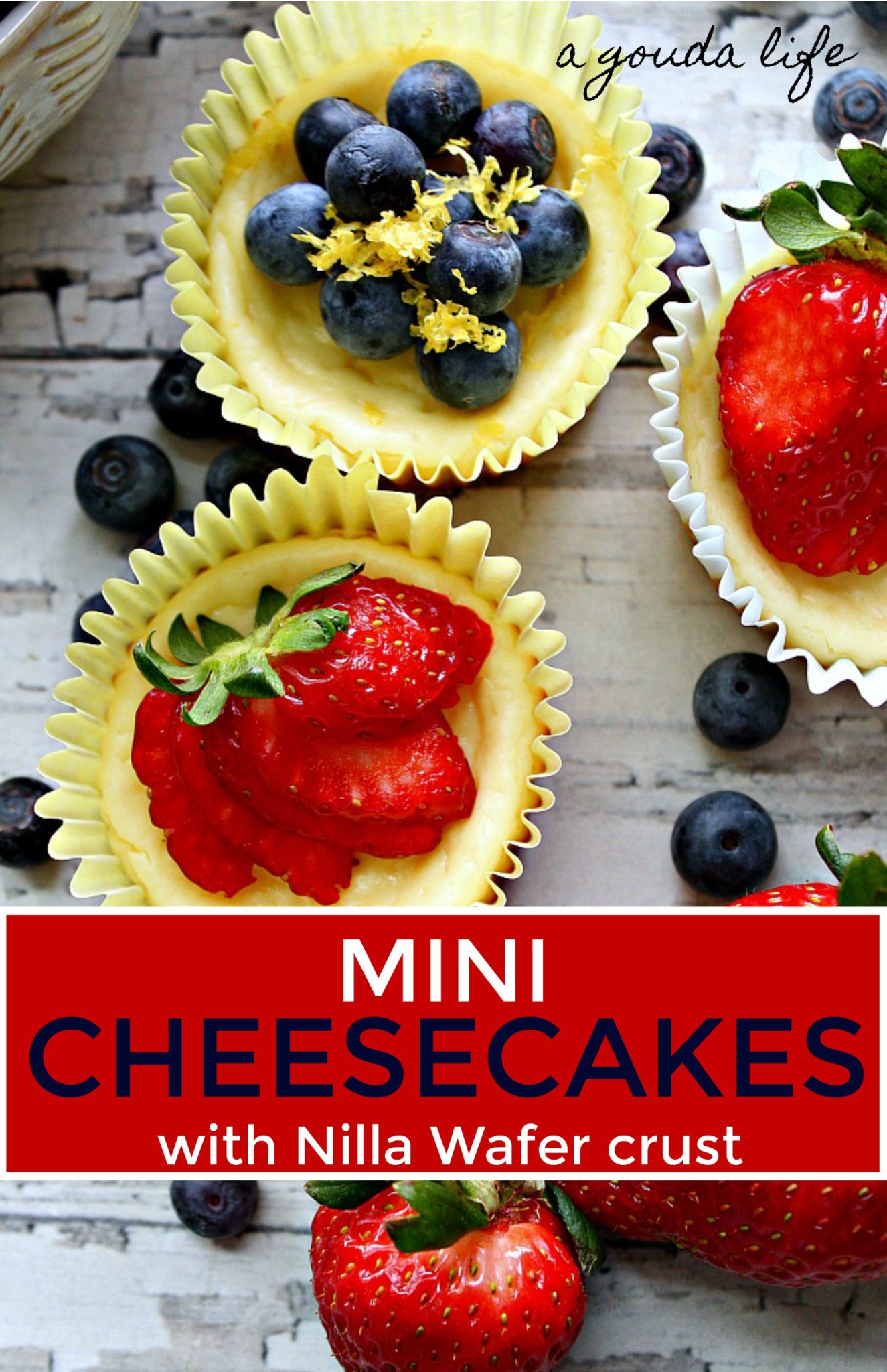 Mini Cheesecakes ~ Nilla Wafers + rich creamy filling ~ A Gouda Life