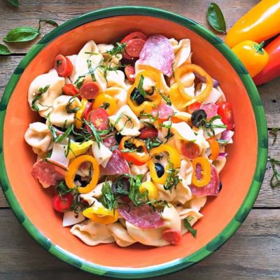 Italian Pasta Salad with tortellini and homemade dressing ~ A Gouda Life