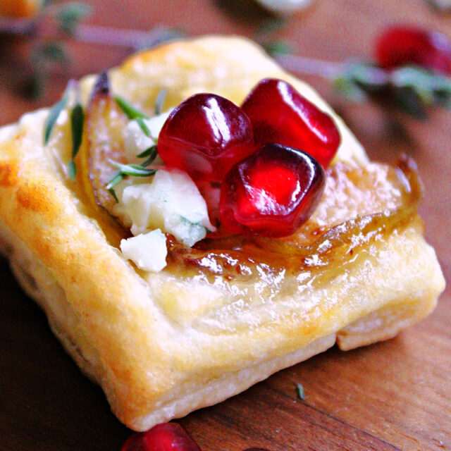 Fig Goat Cheese Puff Pastry - 5 ingredient appetizer - A Gouda Life